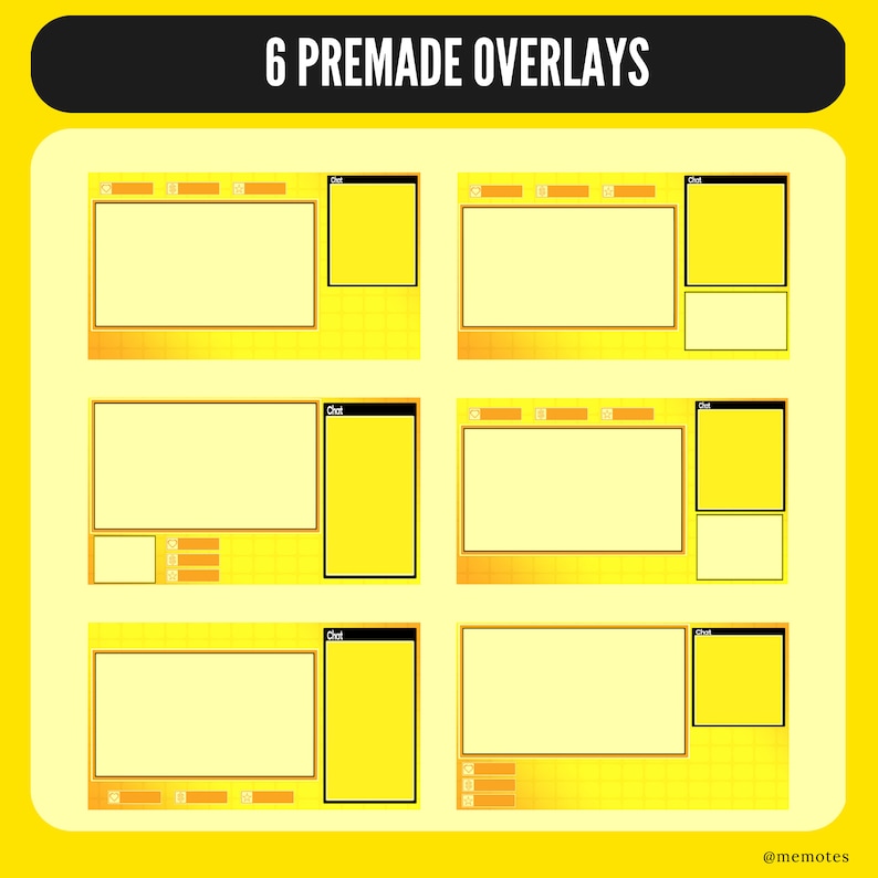 Persona 4 Stream Overlay Package: Yellow Twitch Overlay (digital ...