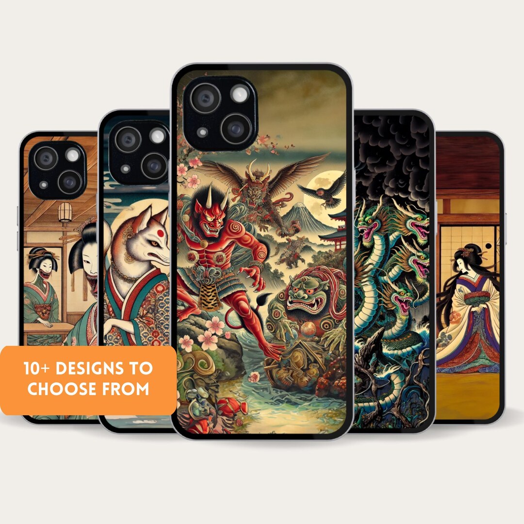 Ukiyo-e Yokai Art Phone Case Collection Japanese Folktale Designs ...