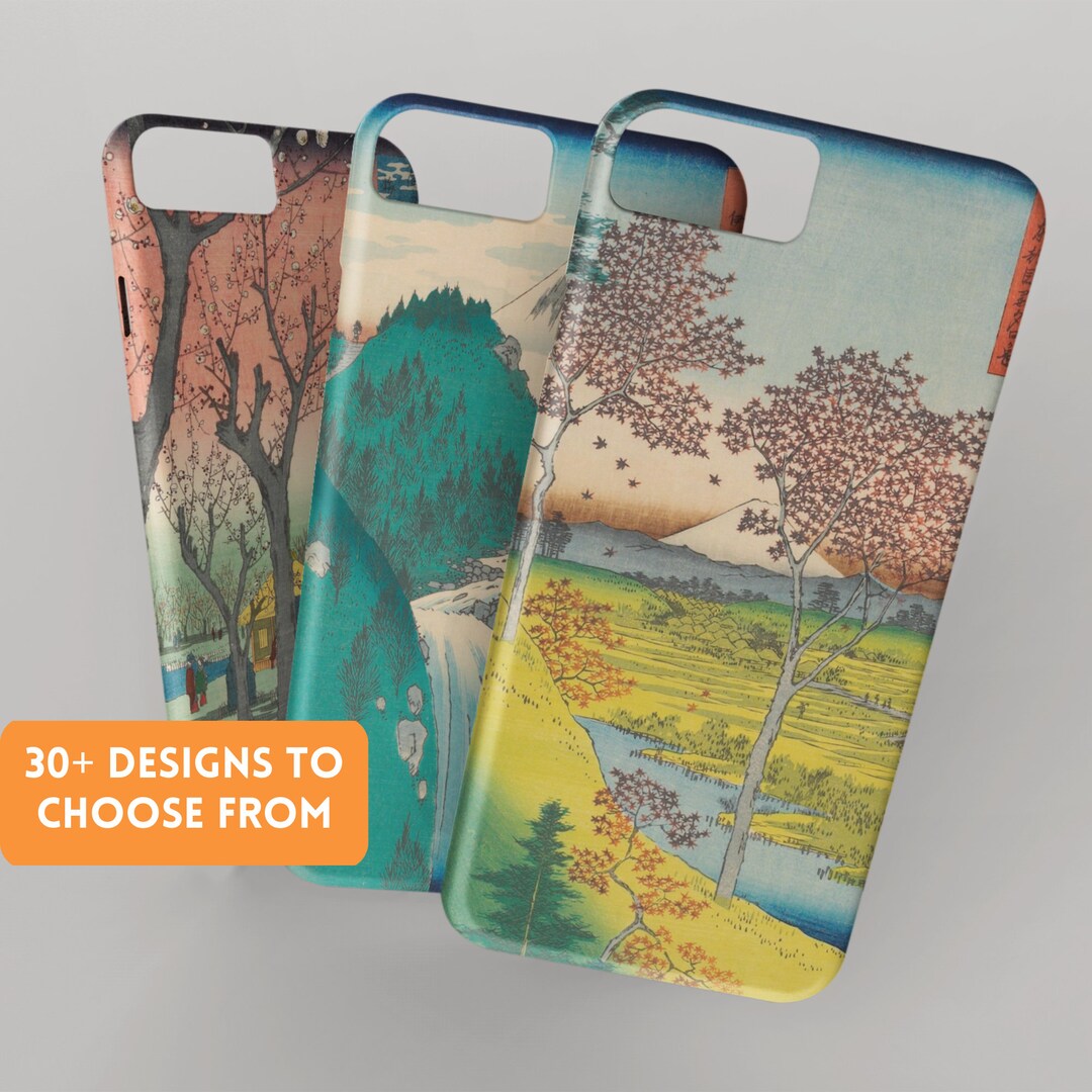 Japanese Ukiyoe Hiroshige Phone Case for iPhone 14 13 12 11 14 Plus ...
