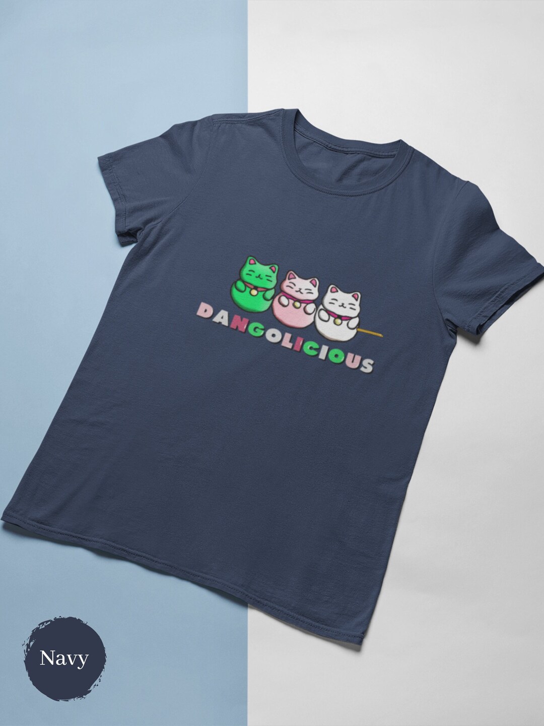 Japanese Mochi Cat Dangolicious T-shirt With Sanshoku Dango Cats Mochi ...