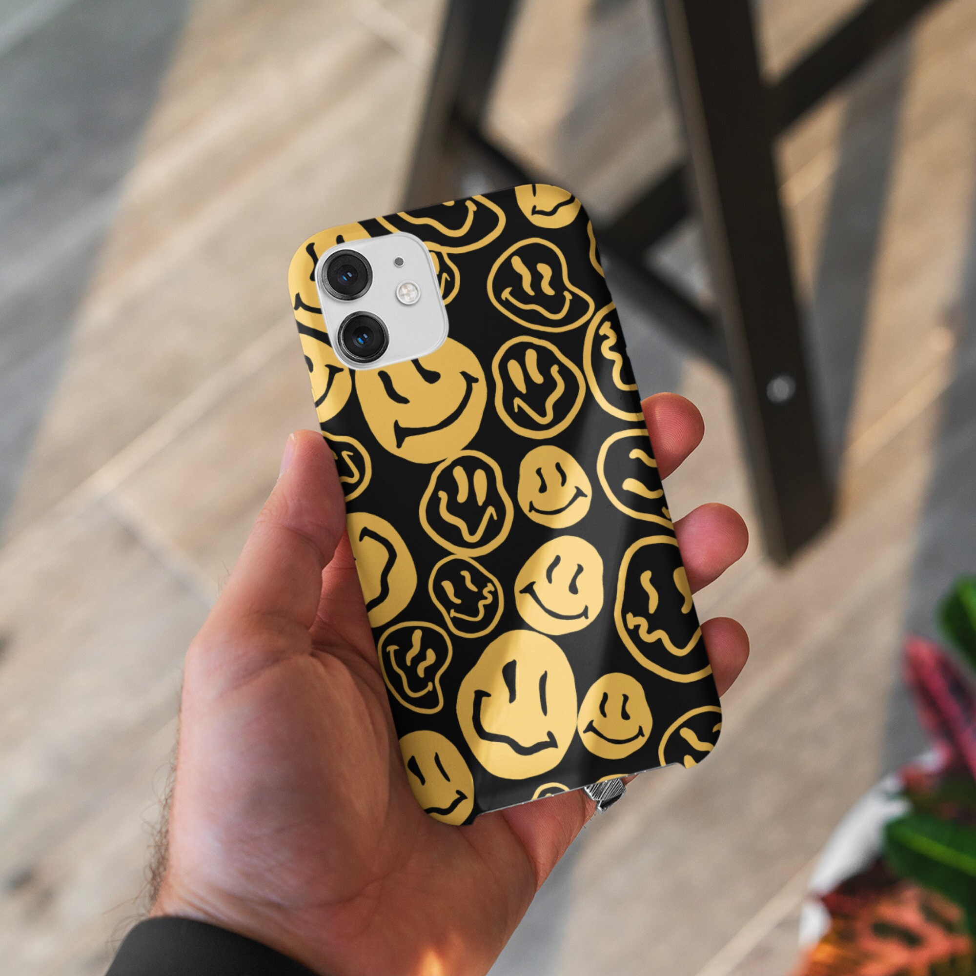 Aesthetic Y2K Retro Wavy Smiley Faces Phone Case for iPhone 14 - Etsy