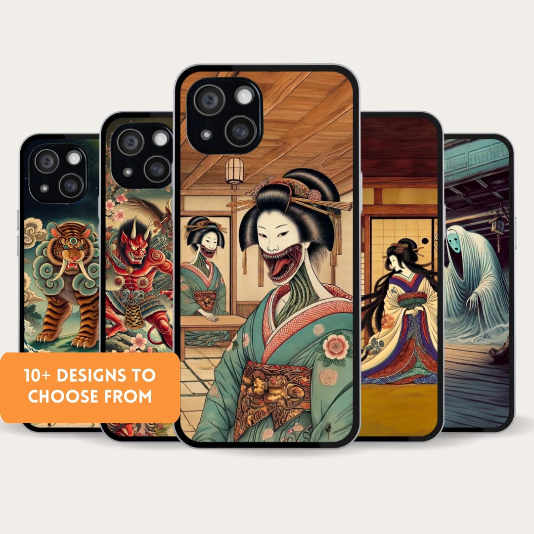 Ukiyo-e Yokai Art Phone Case Collection Japanese Folktale Designs ...