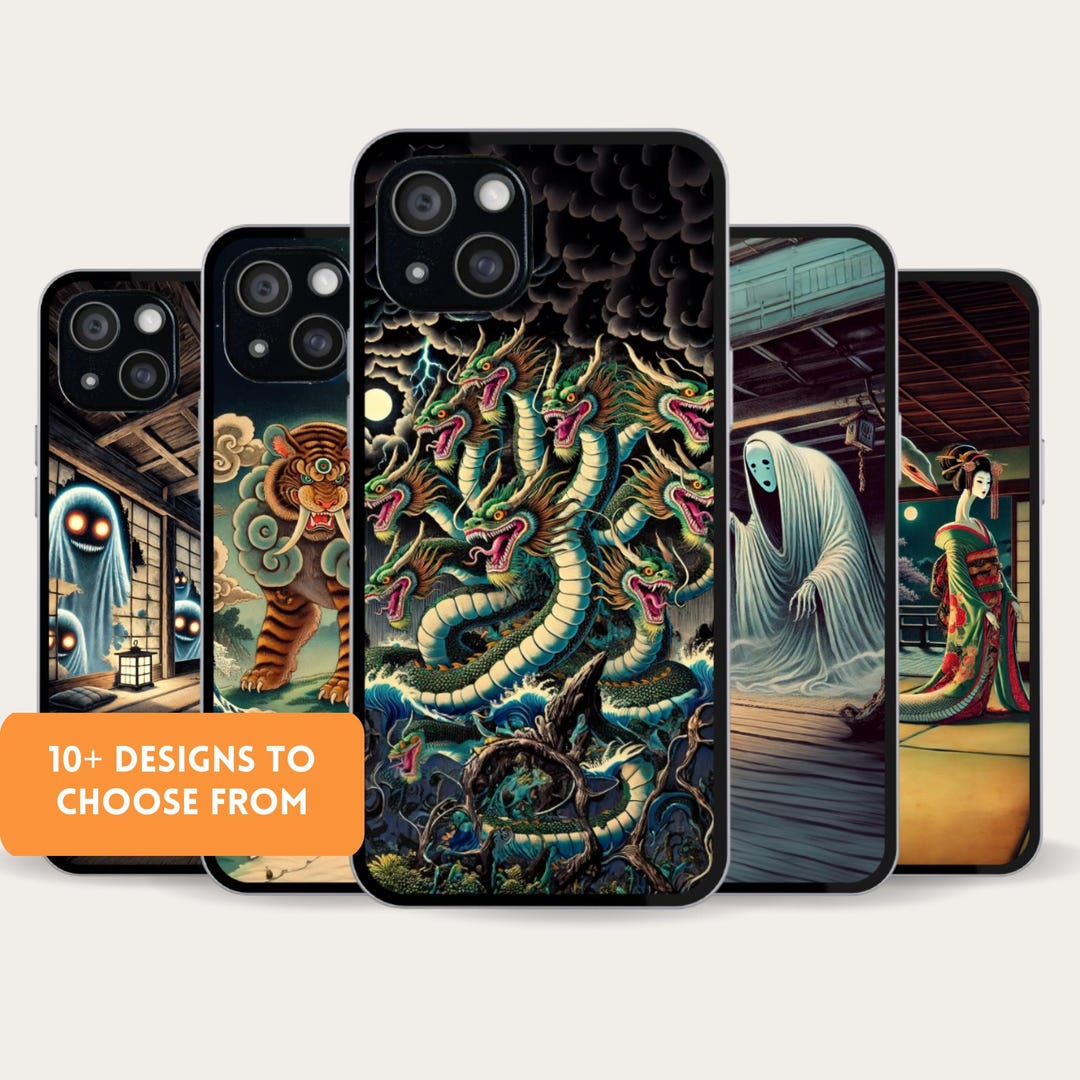 Ukiyo-e Yokai Art Phone Case Collection Japanese Folktale Designs ...