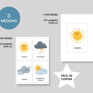 Hand-drawn Weather Flash Cards: Montessori Educational Printables ...