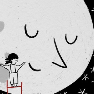 Child Hugging Moon Poster - Inspiring Imagination and Love for Universe ...