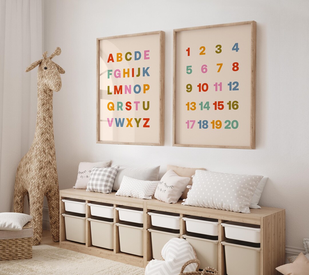 Educational Alphabet & Numbers Print Set - Digital Download for ...