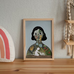 Inner Child Illustration - Neutral Wall Art, Nature Illustration, Love ...