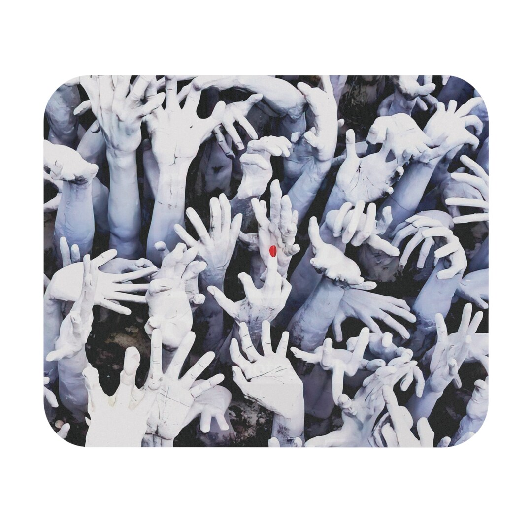 White Temple Hands Mouse Pad: Chiang Rai Photography, Stain Resistant ...