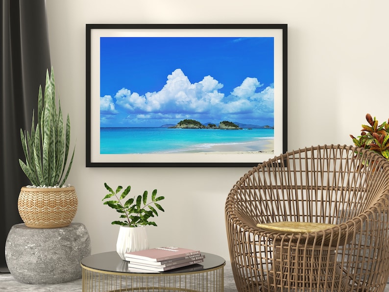 St. John USVI Beach House Printable Wall Art Cottage Room Decor Beach ...