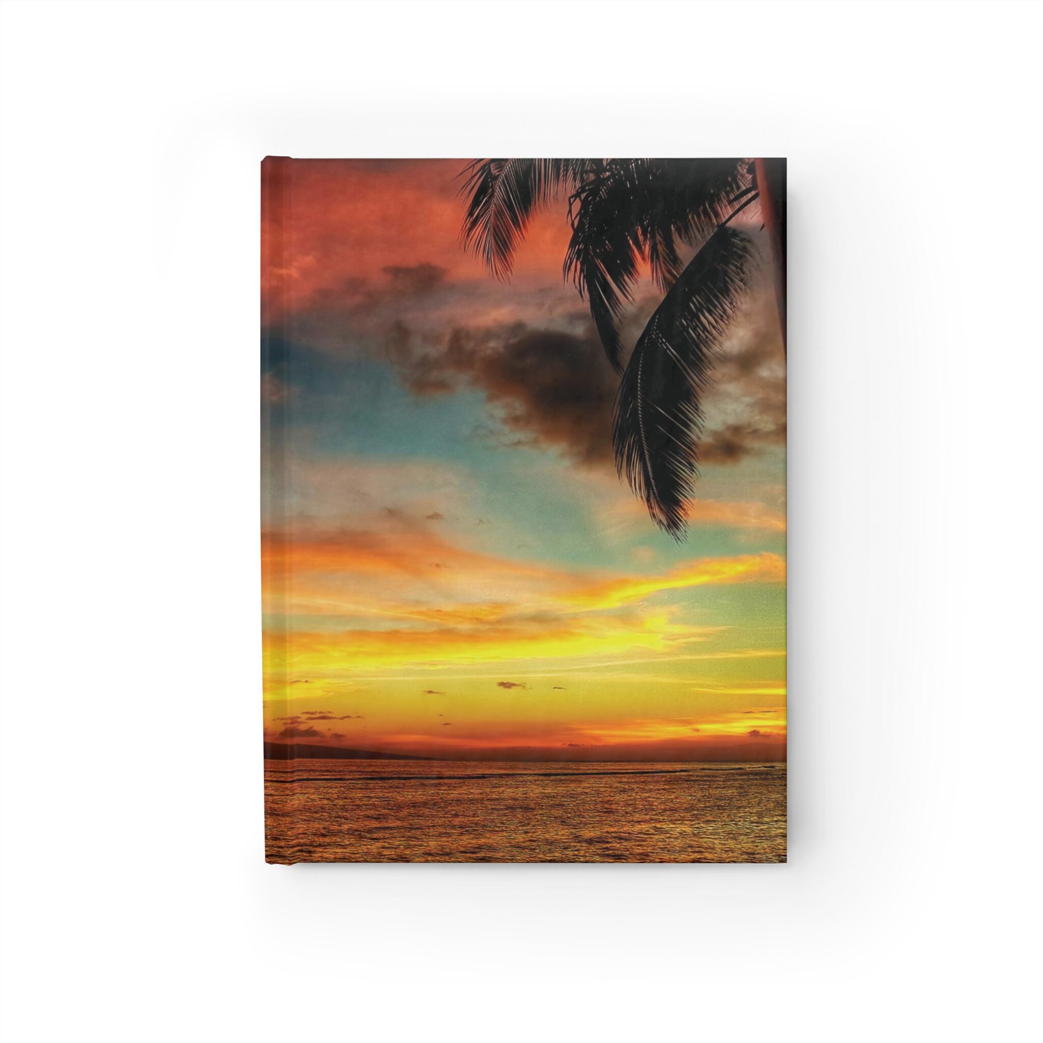 Blank Pages Journal Island Tropical Sunset Maui Hawaii Hardcover Diary ...