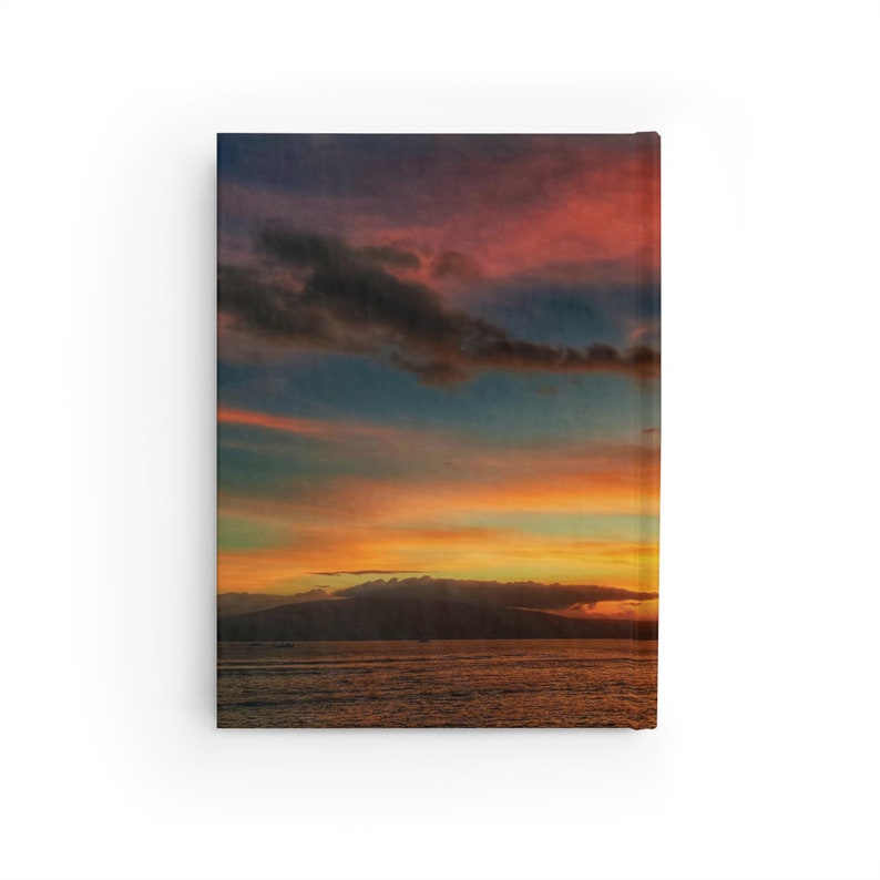 Blank Pages Journal Island Tropical Sunset Maui Hawaii Hardcover Diary ...
