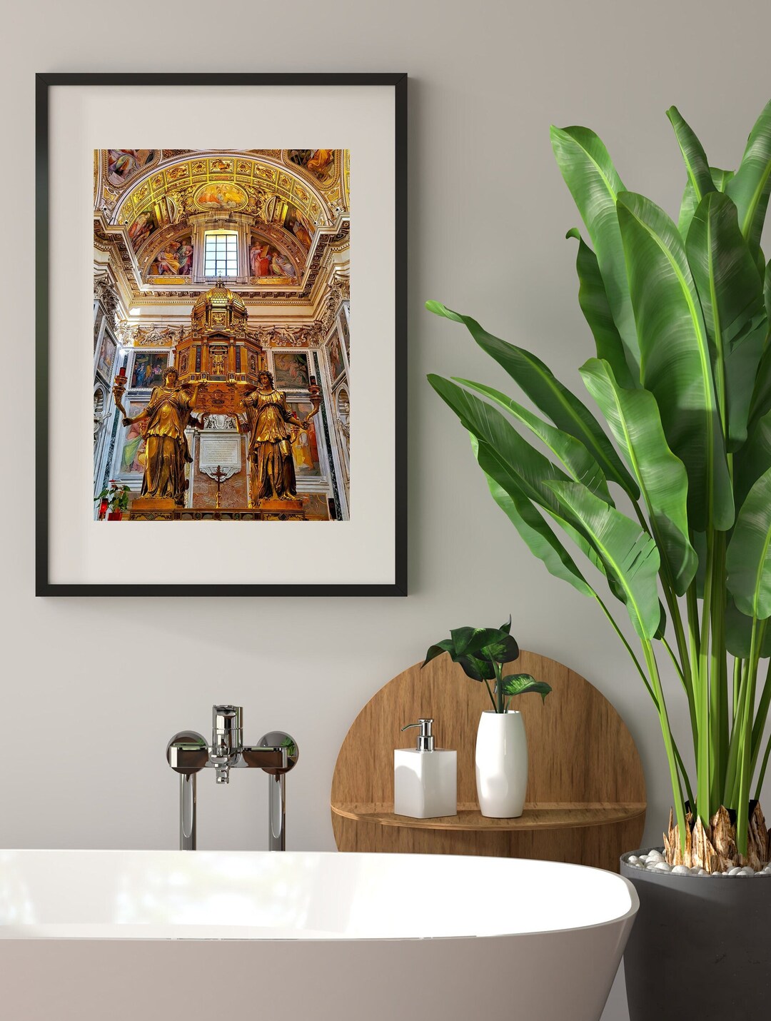 Baroque Catholic Church Altar Rome Italy Digital Print - Etsy