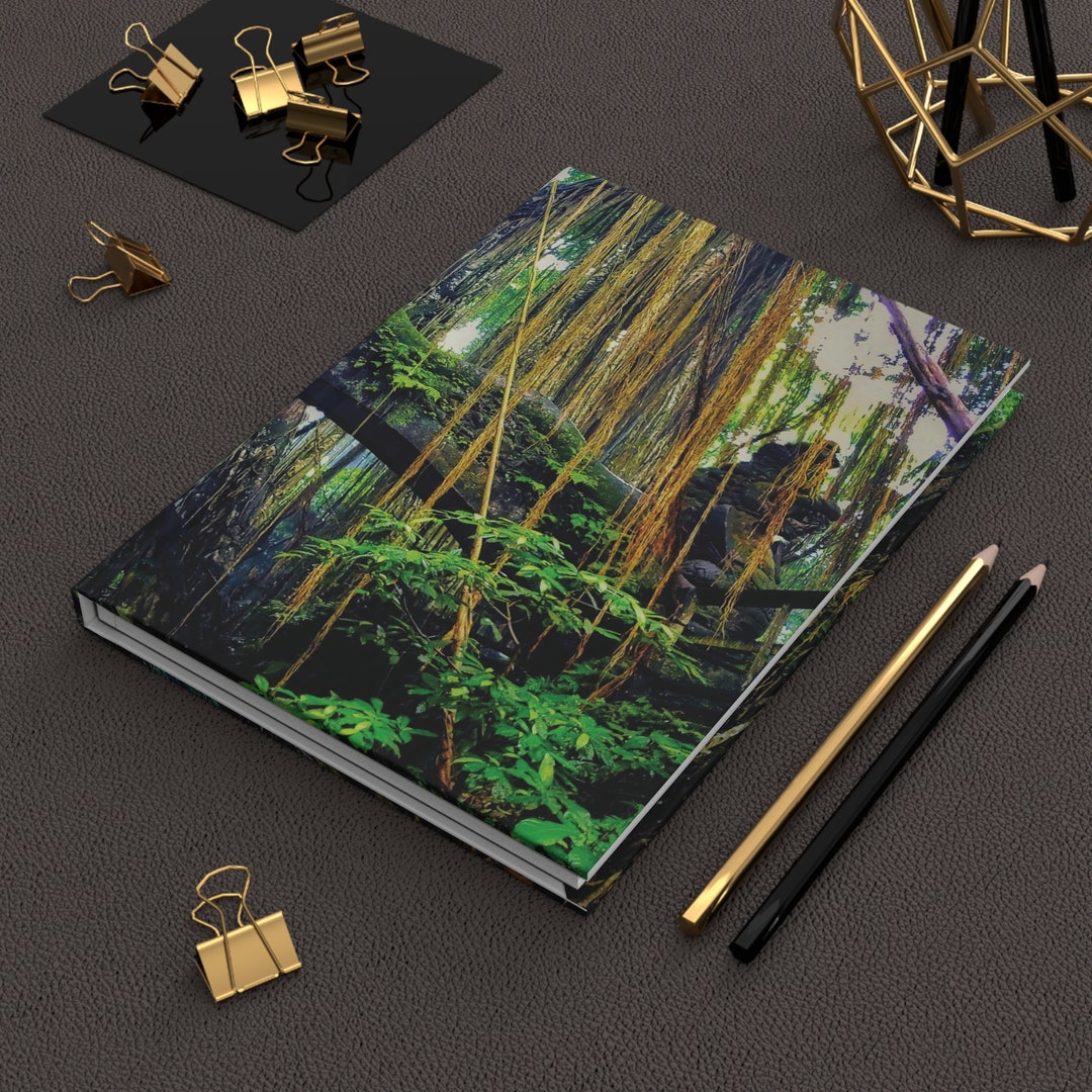 Bali Jungle Dragon Bridge Journal - Hardcover Lined Notebook - Etsy