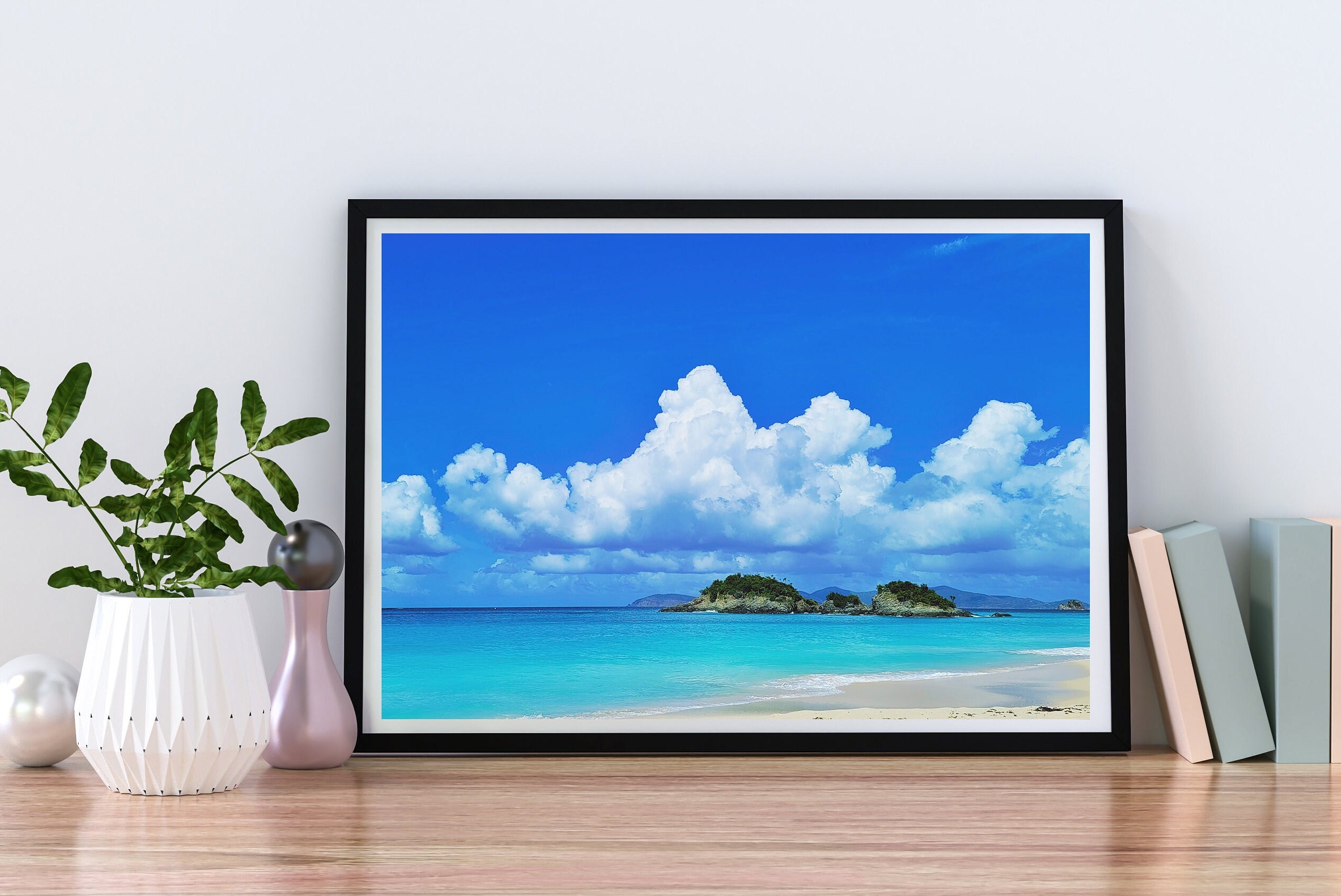 St. John USVI Beach House Printable Wall Art Cottage Room Decor Beach ...