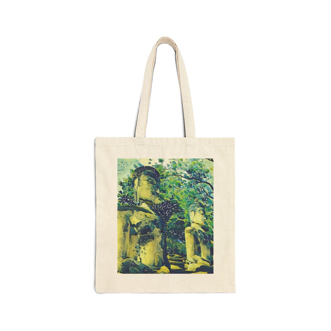 Artistic Cotton Canvas Tote Bag: Zen Garden Design - Etsy
