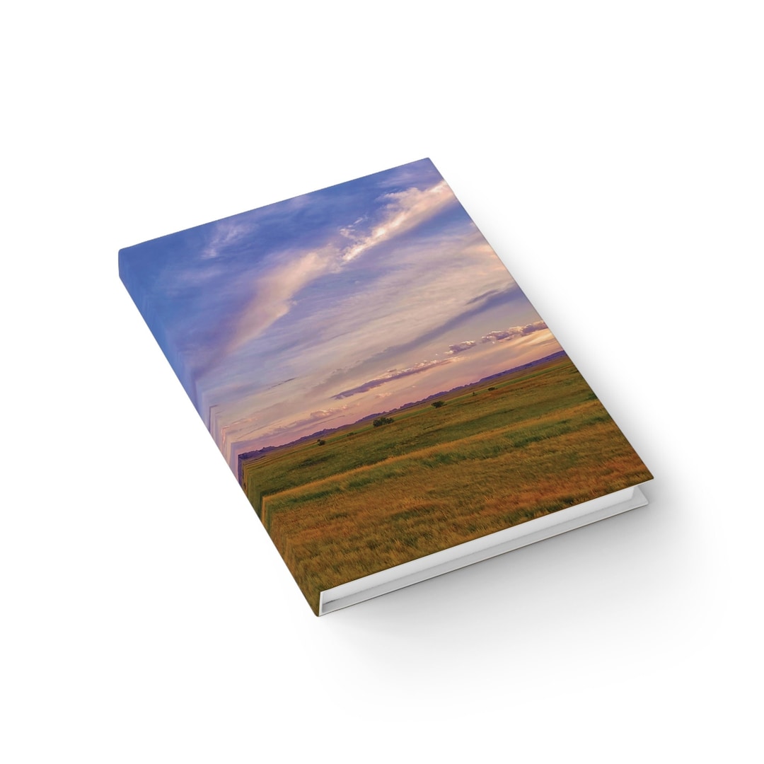 Prairie Sunset Hardcover Journal: Blank Page Diary Notebook - Etsy