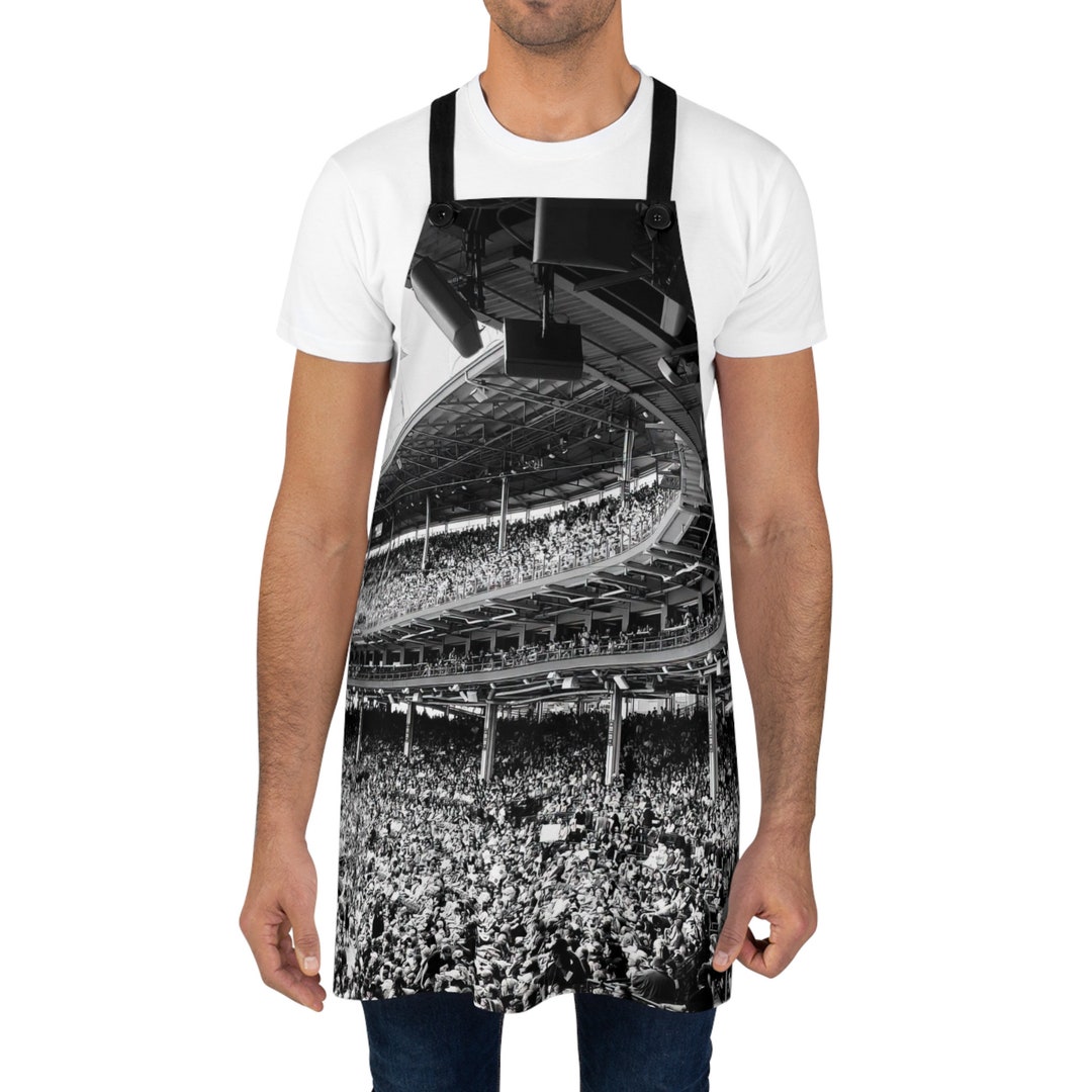 Apron Kitchen Accessory Wrigley Field Baseball Stadium Chicago Black ...