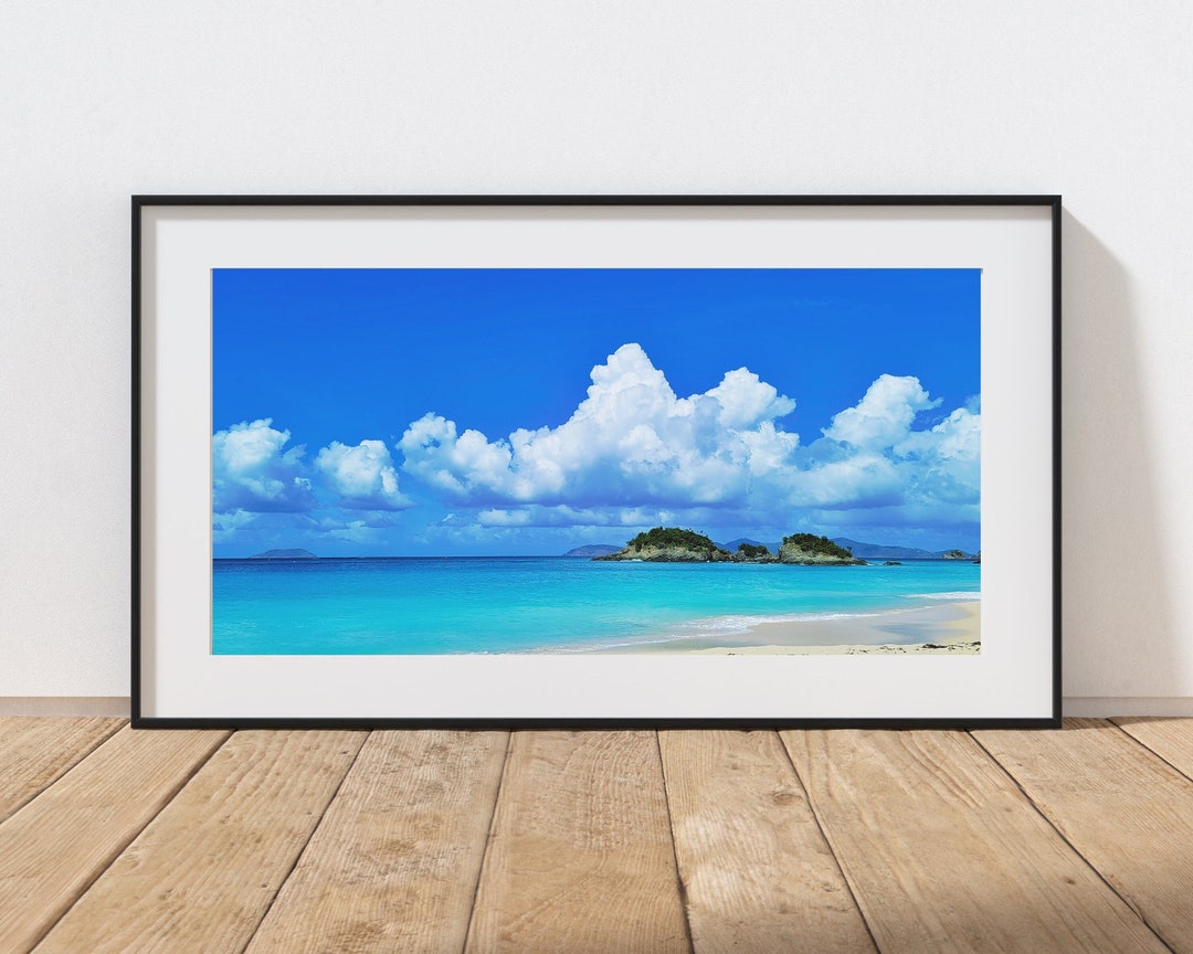St. John USVI Beach House Printable Wall Art Cottage Room Decor Beach ...