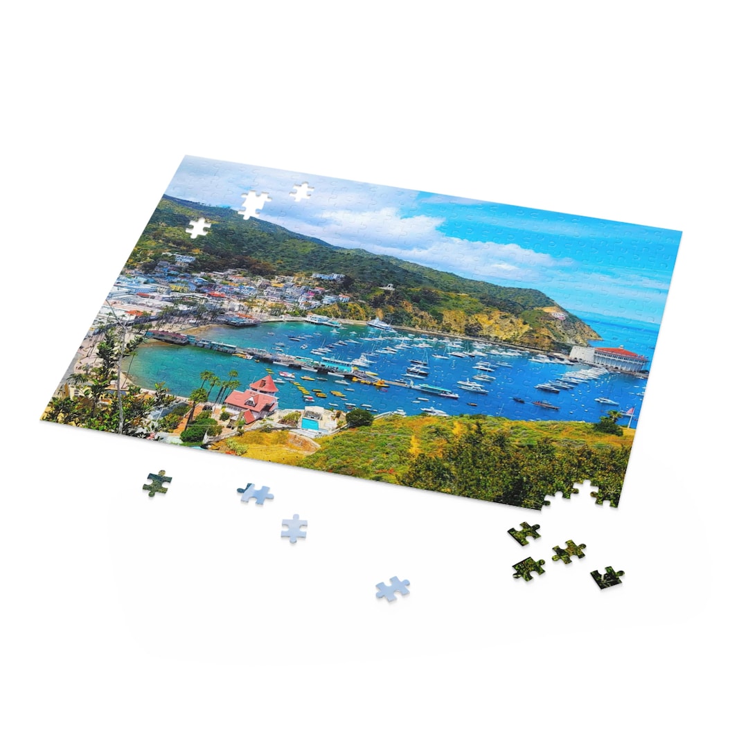 Jigsaw Puzzle California Beach Town Avalon Harbor Catalina Island 252 ...