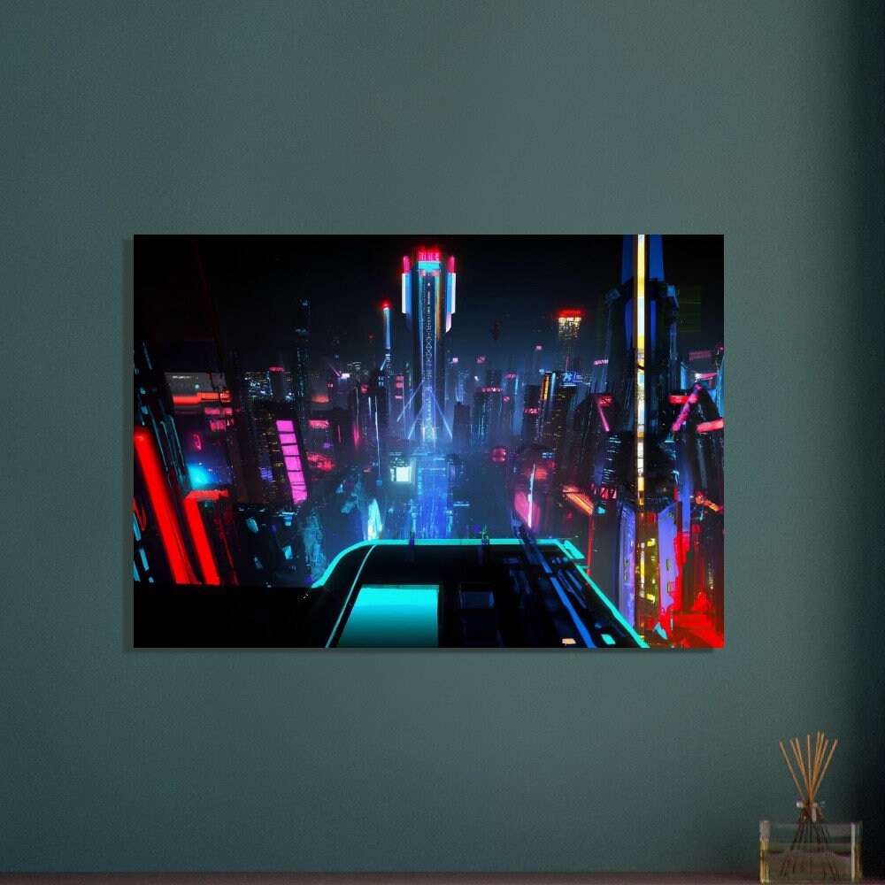 Cyberpunk Poster, Futuristic Décor, Cyberpunk Wall Art, Minimalist ...