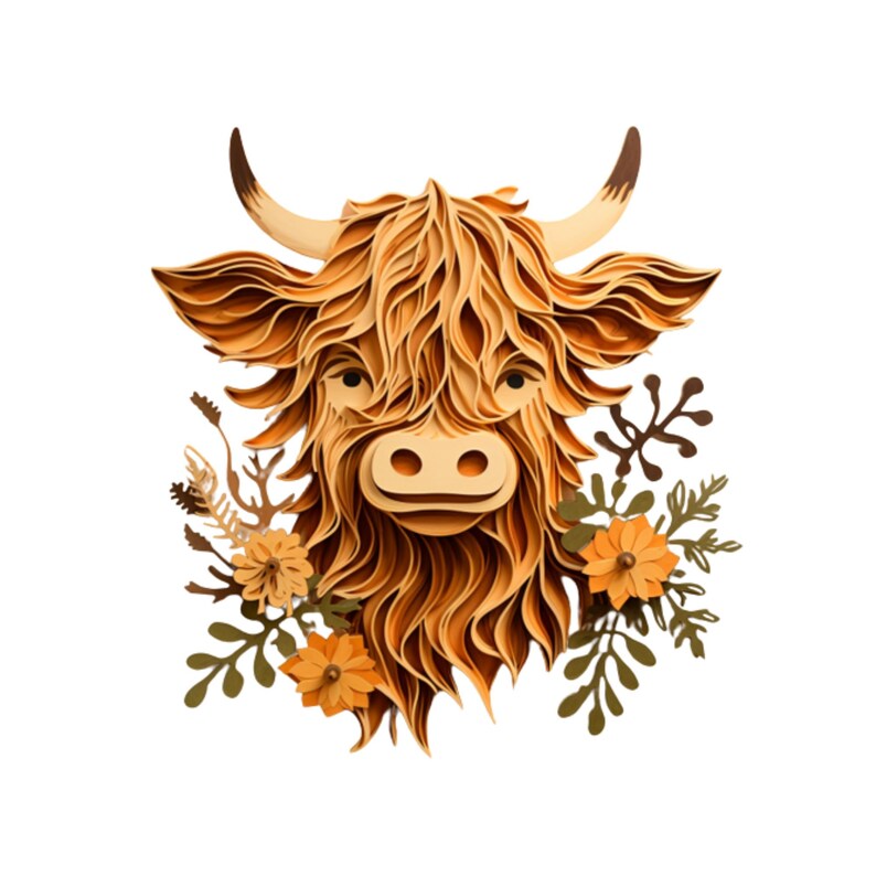 Highland Cow SVG Files for Cricut Set of 4 Adorable Cattle Graphics ...
