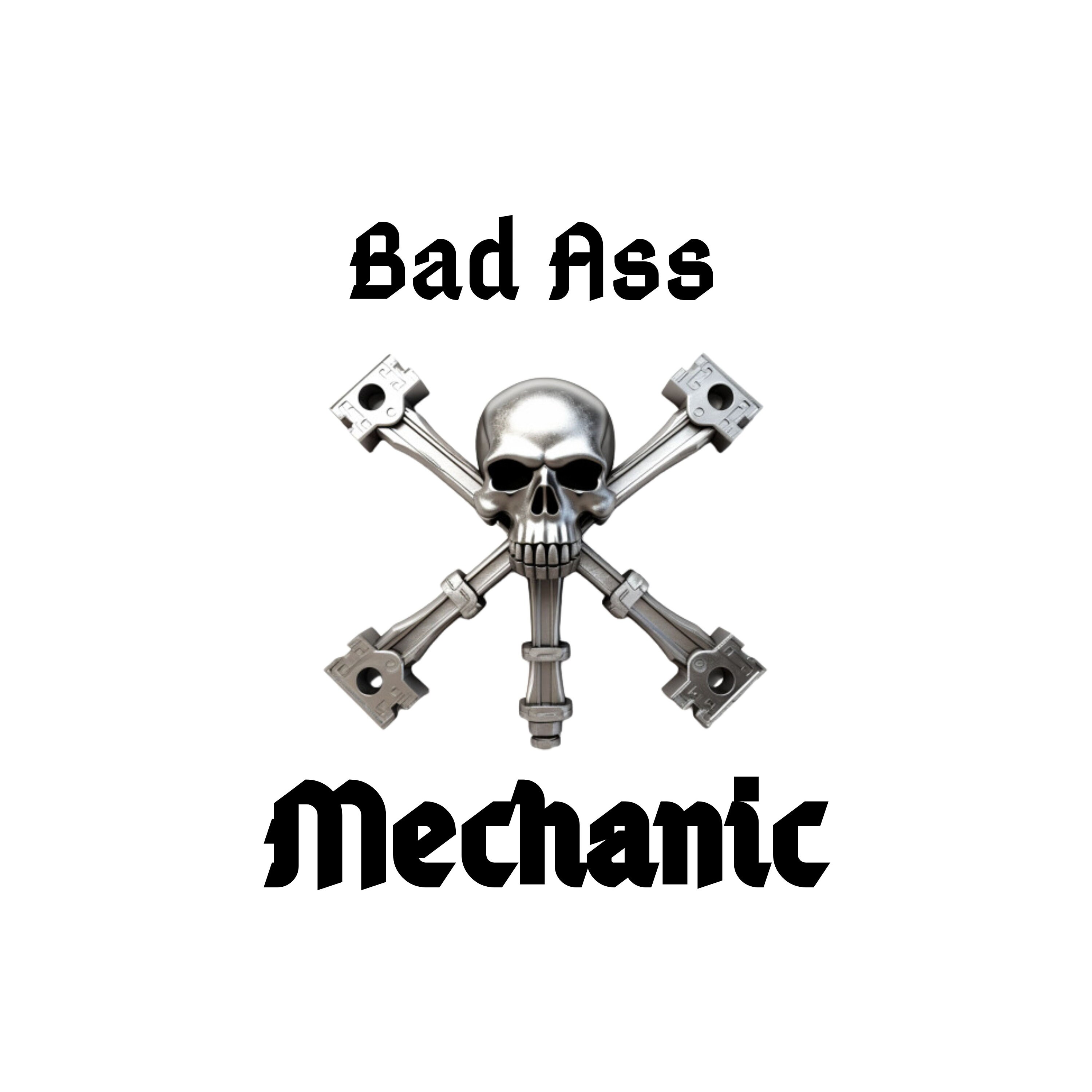 Bad Ass Mechanic Skull and Wrench SVG, High-quality Design, Man Cave ...