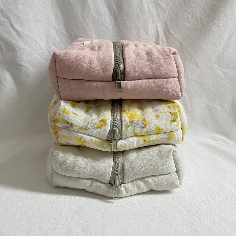 Plant-dyed Quilted Boxed Pouches - Etsy