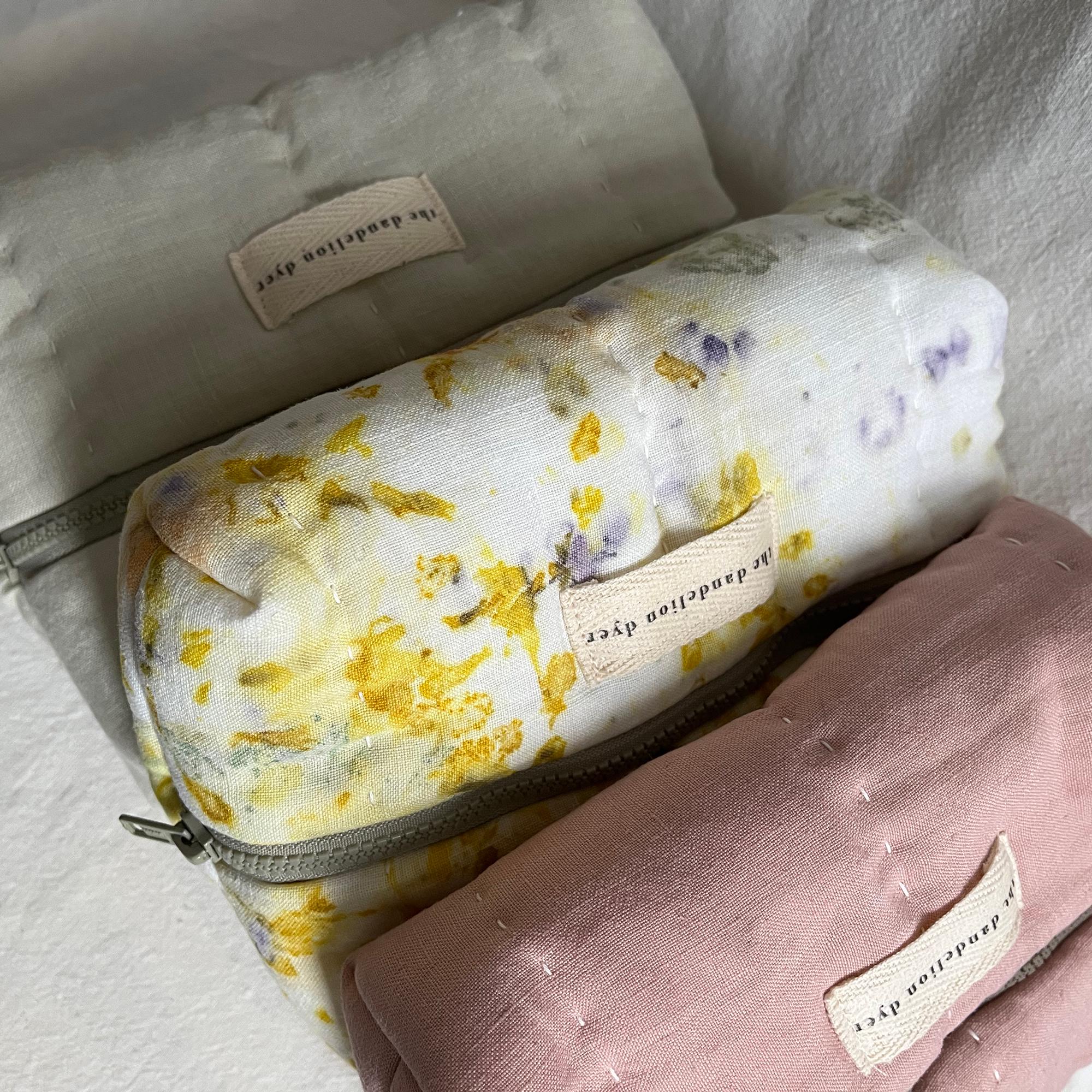 Plant-dyed Quilted Boxed Pouches - Etsy