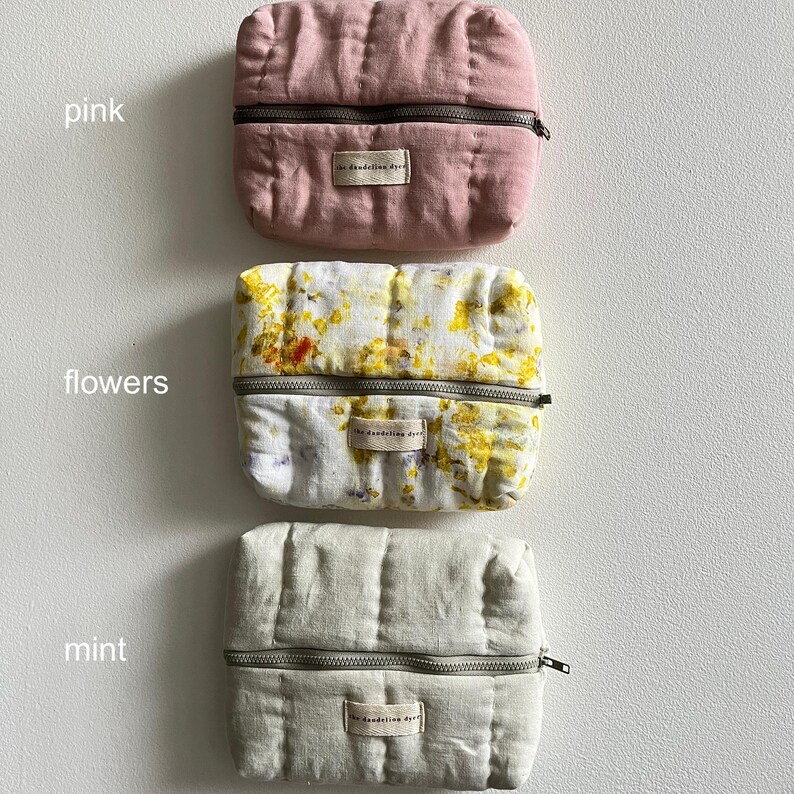Plant-dyed Quilted Boxed Pouches - Etsy