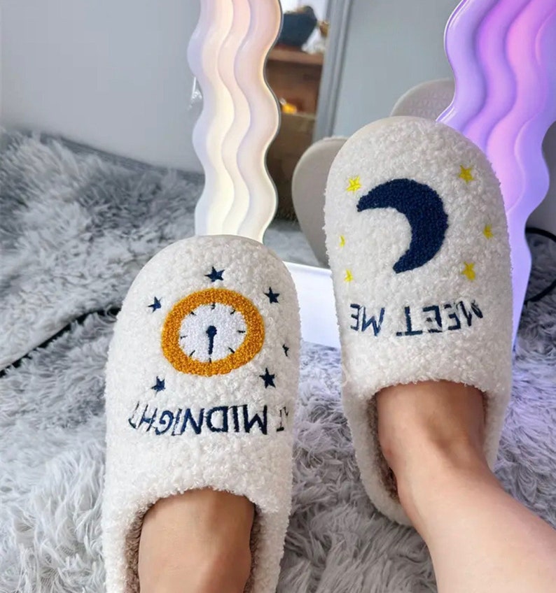 Meet Me at Midnight Slippers Taylor Swift Slippers Cozy Fuzzy Slippers ...