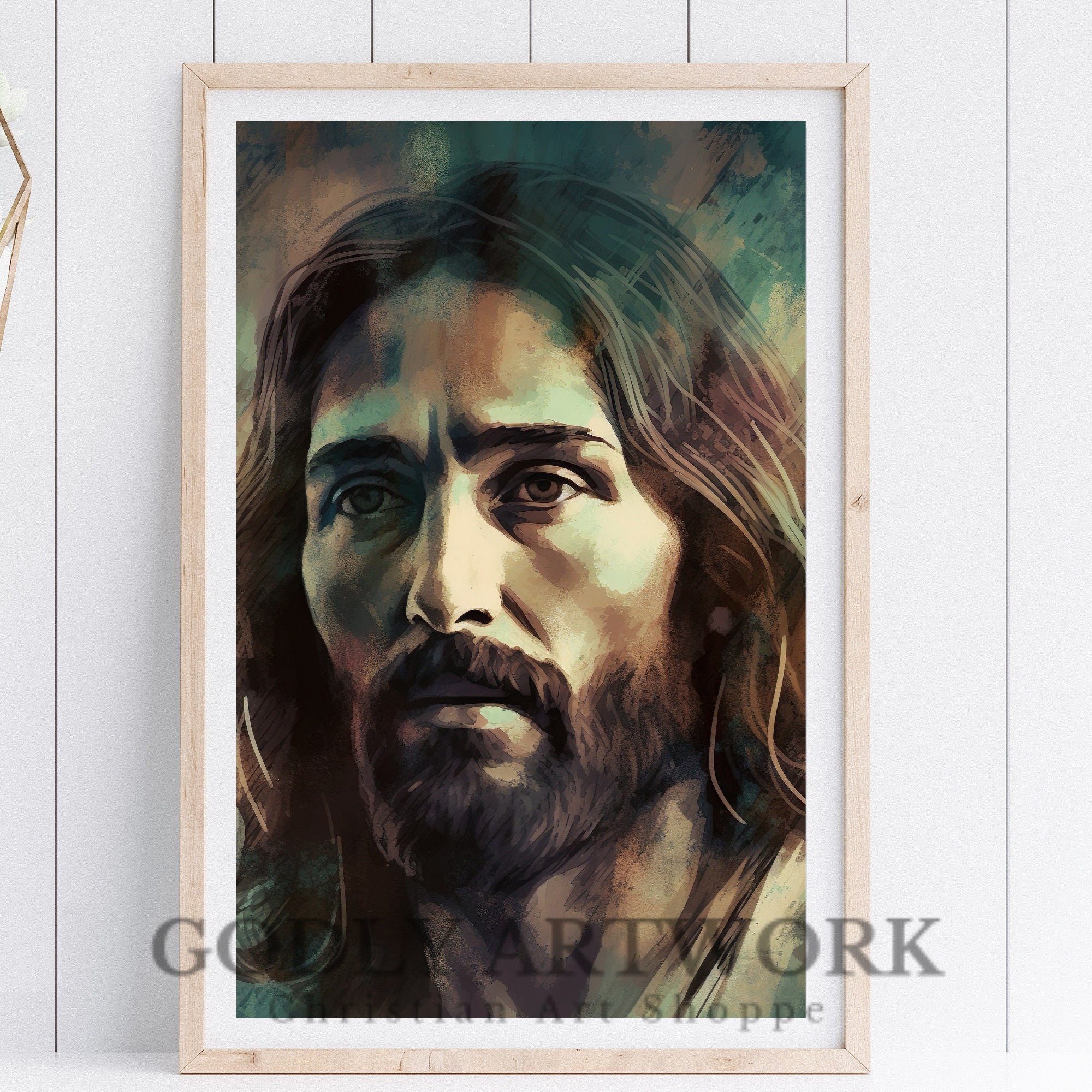 Jesus Wall Art, Christian Art, Home Decor, Office Decor, Jesus Art ...