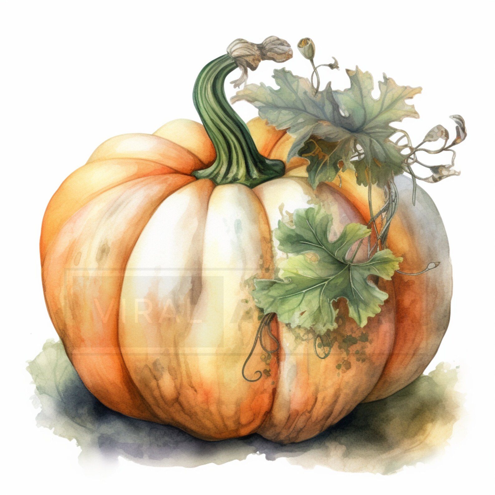Pumpkin Watercolor Clip Art Set of 11 Digital Download - Etsy