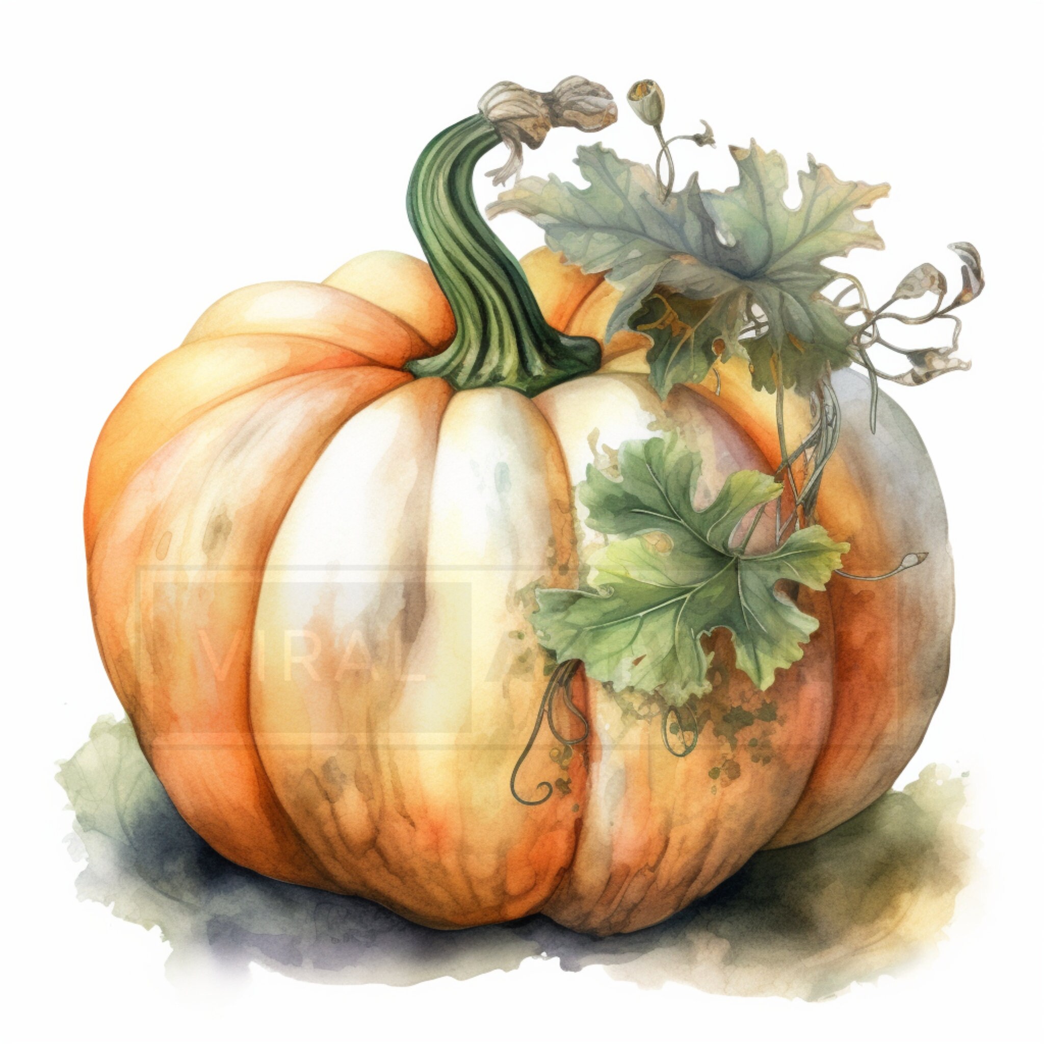 Pumpkin Watercolor Clip Art Set of 11 Digital Download - Etsy