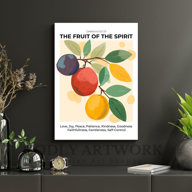 Fruit of the Spirit Wall Art, Home Decor, Kitchen Decor, Christian ...