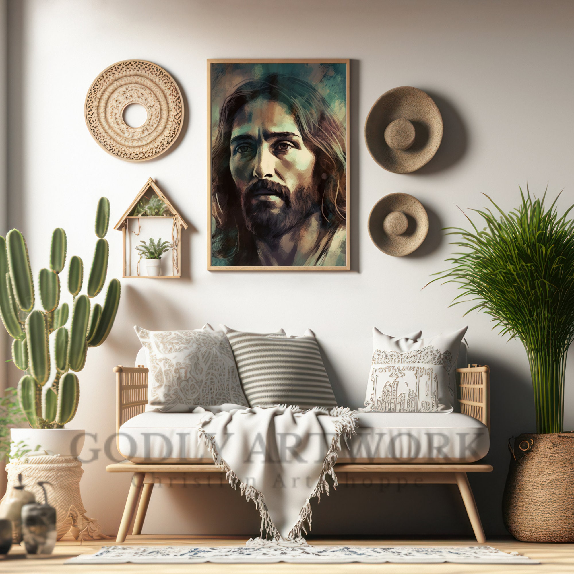 Jesus Wall Art, Christian Art, Home Decor, Office Decor, Jesus Art ...