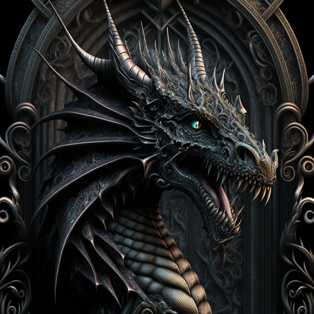 Gothic Dragon Digital Download File - Etsy