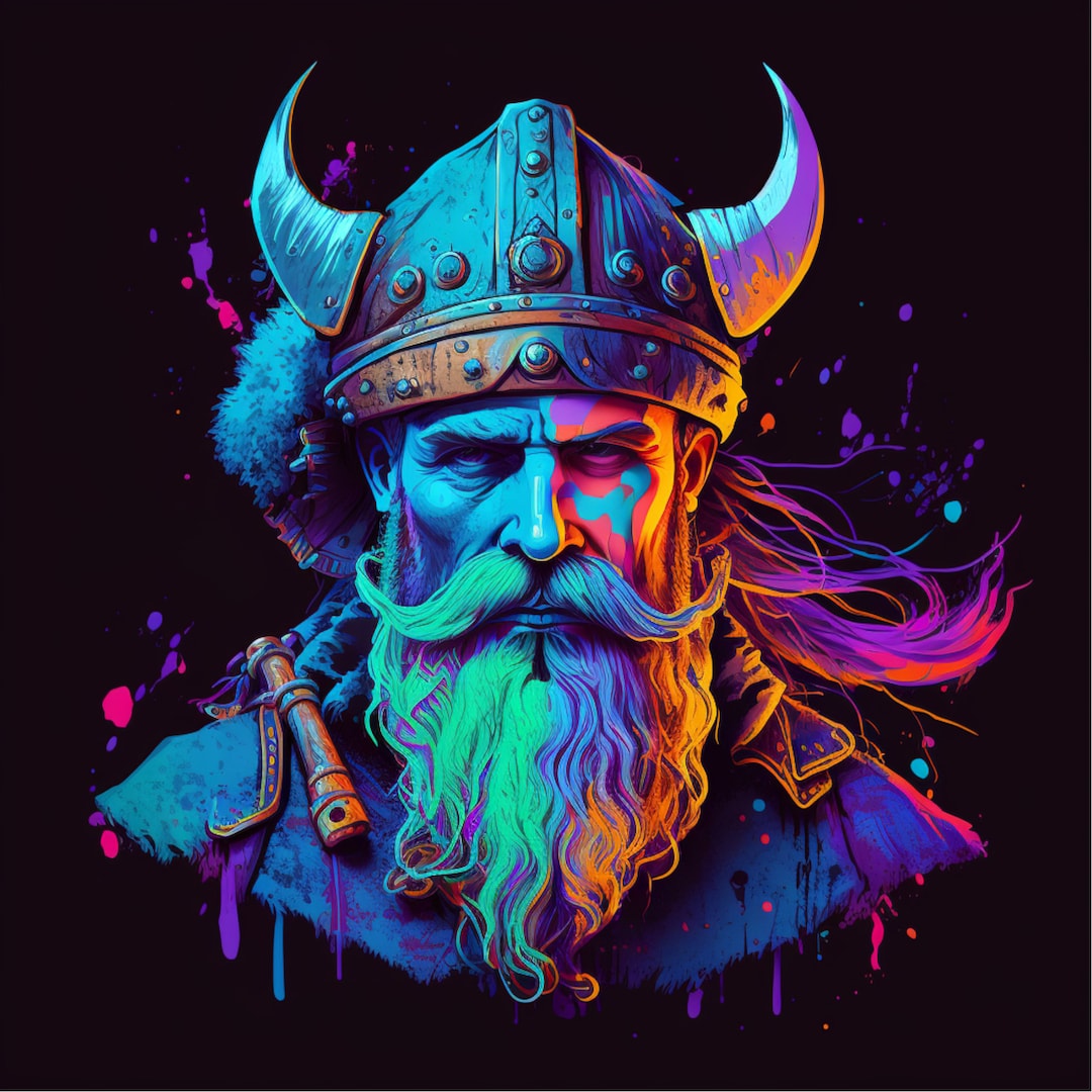 Neon Highlander Viking - Etsy