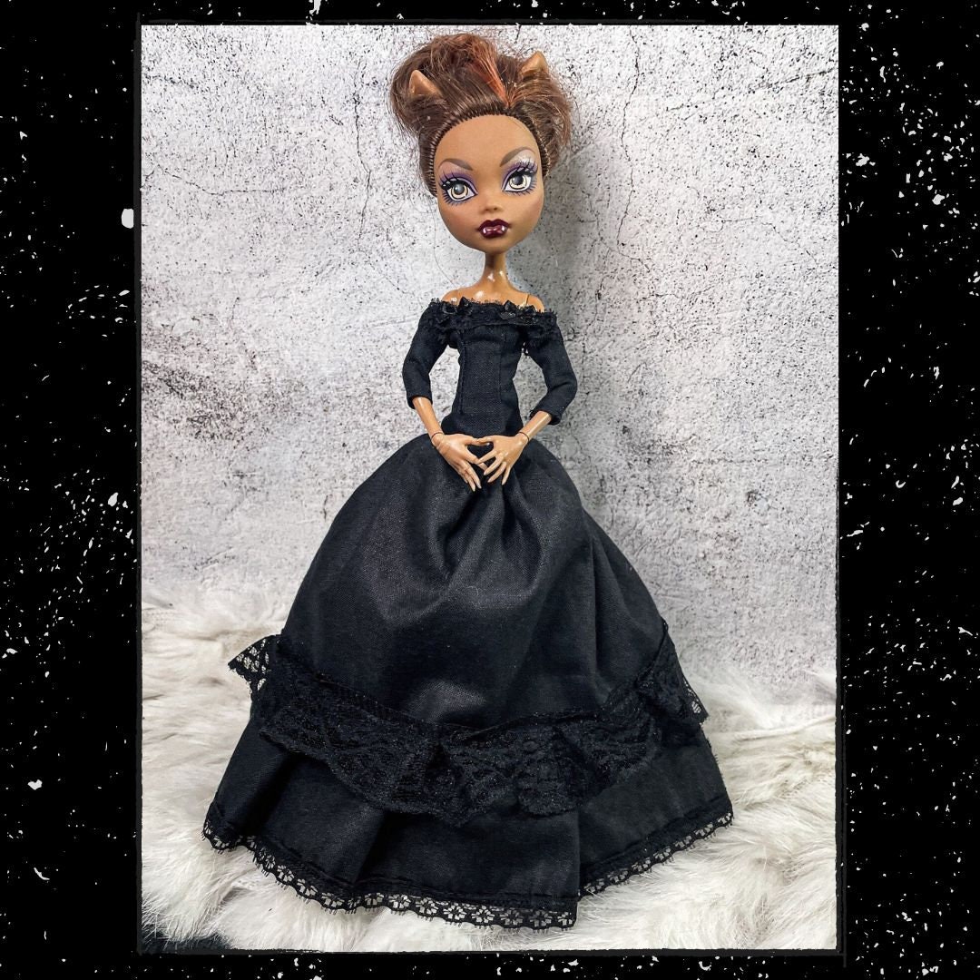 Black Gothic Lady Dress Doll Clothes Custom - Etsy