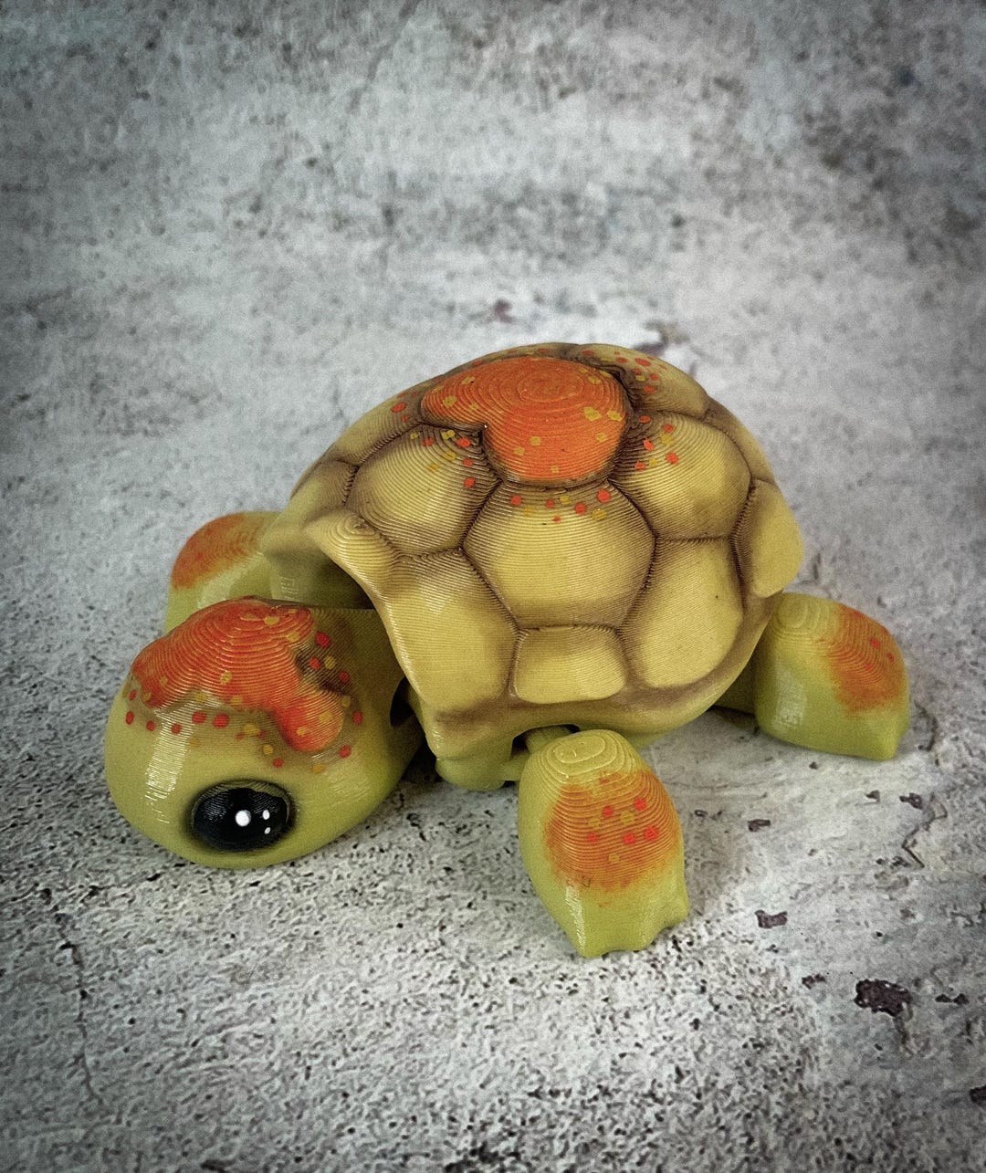 Flexi Turtle Orange Chibi Articulated Doll - Etsy