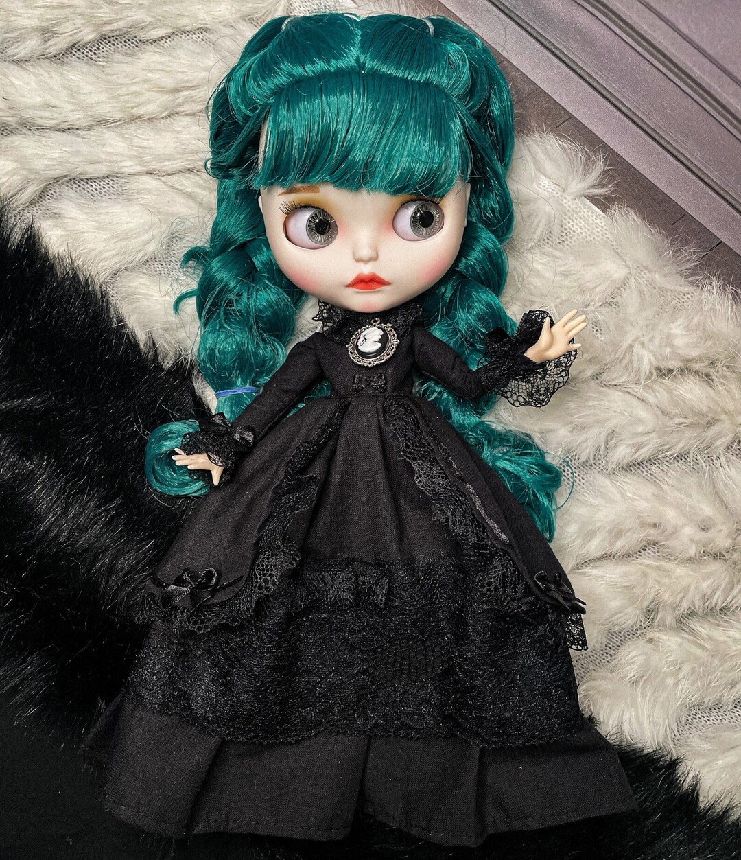 Black Gothic Lady Dress for BLYTHE Doll Custom Clothes - Etsy