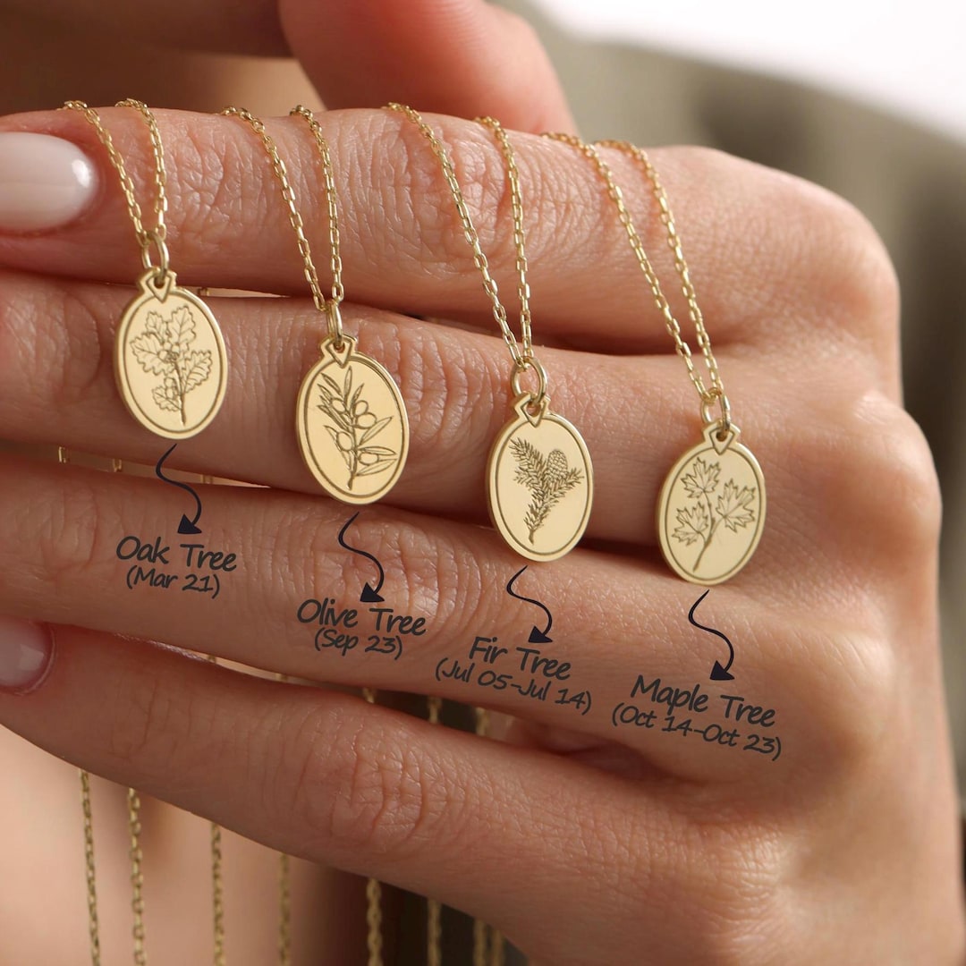 Birth Tree Necklace, Custom Birth Tree Necklace, Sterling Silver ...