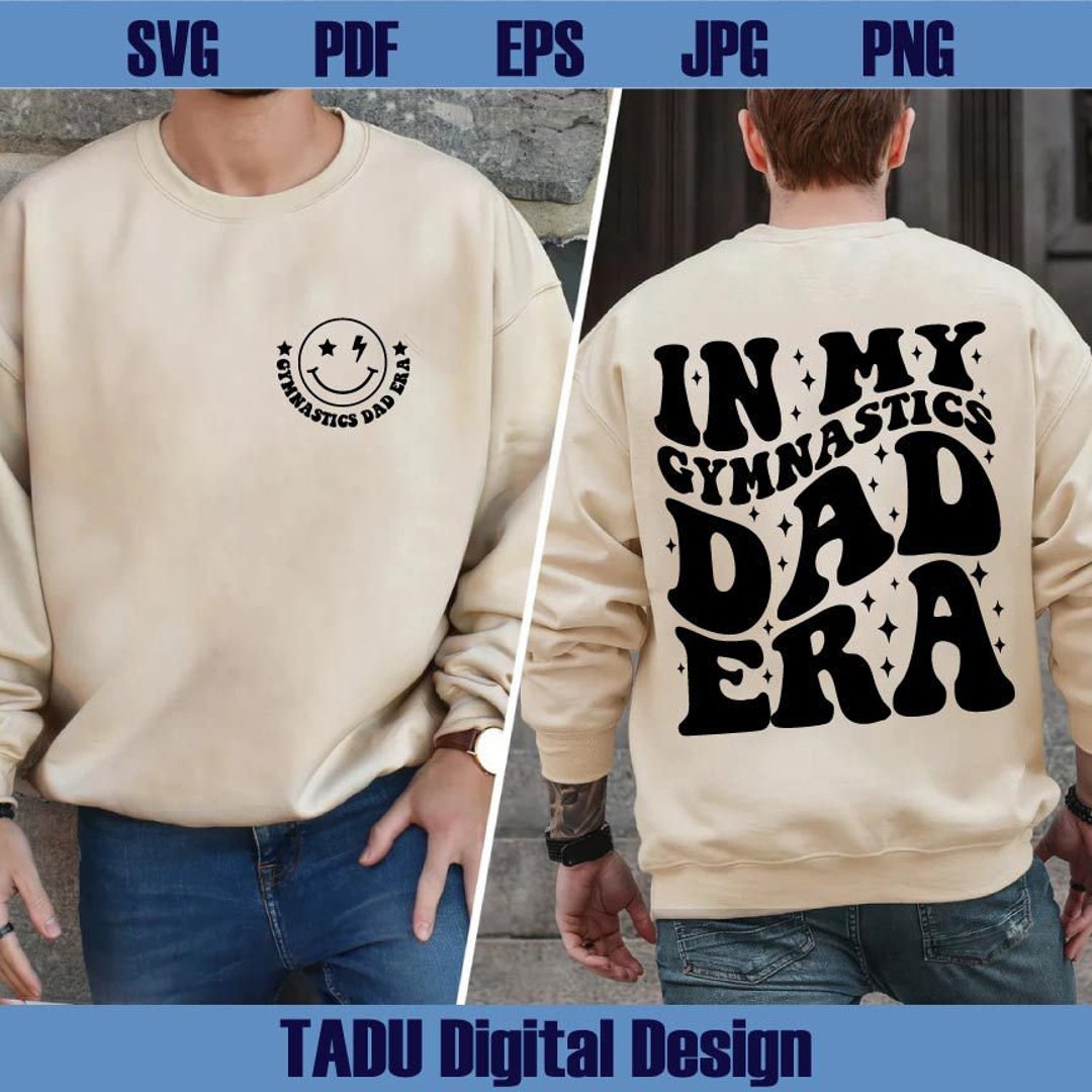 In My Gymnastics Dad Era Svg Wavy Smiley Pocket Design Gymnastics Dad ...