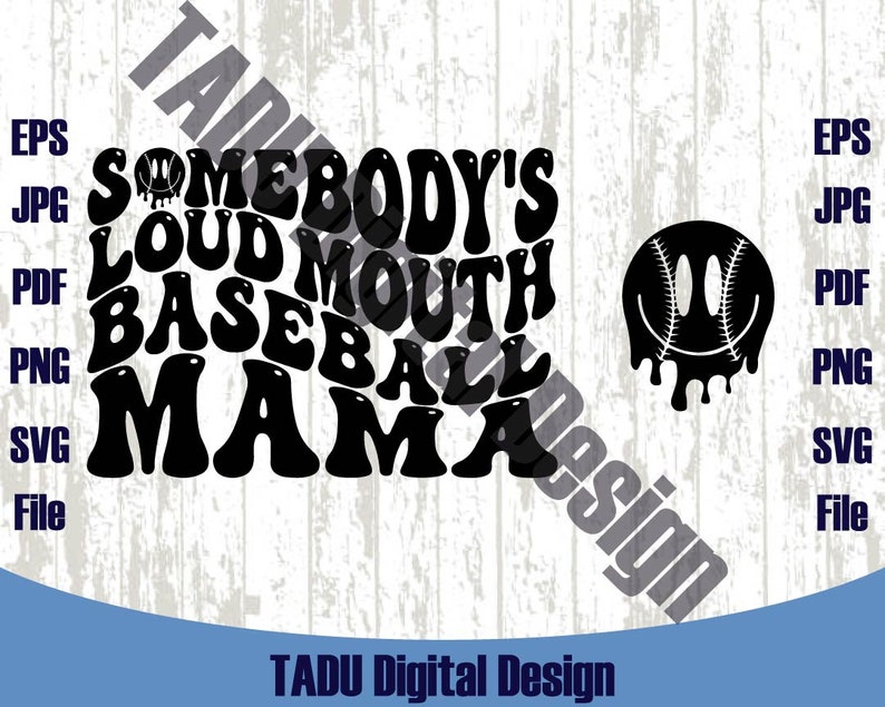 Somebodys Loud Mouth Baseball Mama Svg Baseball Mom Svg Etsy