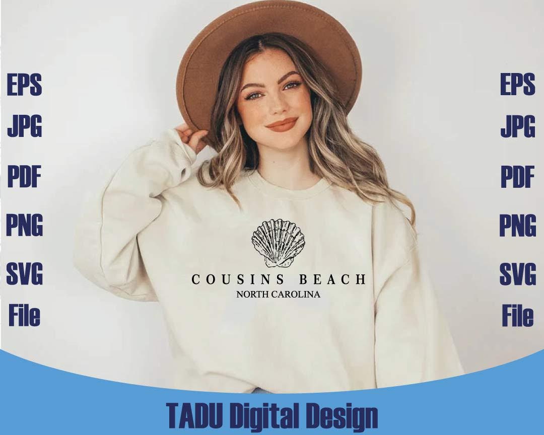 Cousins Beach Svg Retro Summer Beach Svg Vintage Sea Svg Beach Vibes Svg North Carolina Svg ...