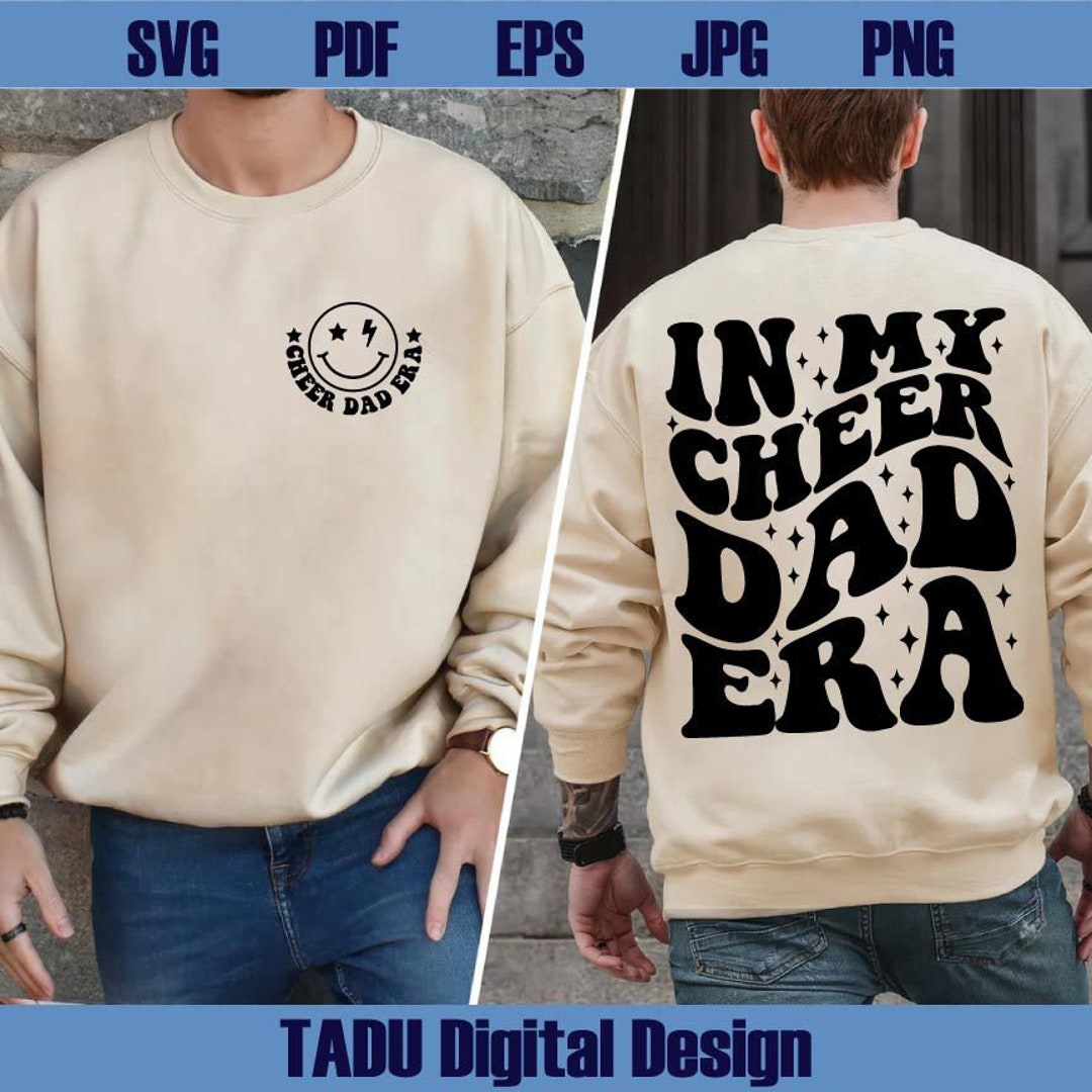 In My Cheer Dad Era Svg Wavy Smiley Pocket Design Cheer Dad Svg Cheer ...