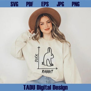 Rabbit Duck Svg Funny Graph Bunny Bird Optical Illusion Svg - Etsy