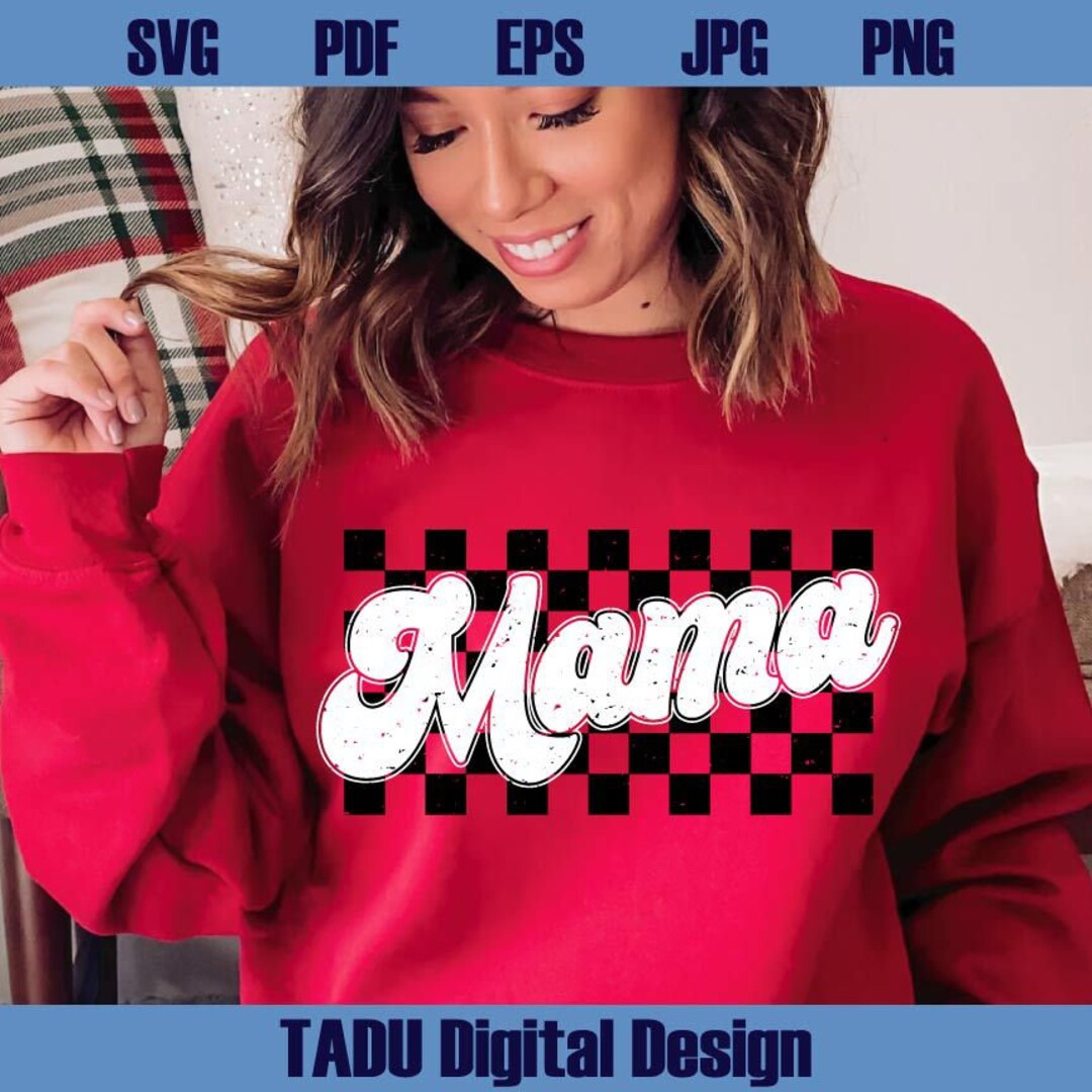 Checkered Mama Svg Grunge Retro Mama Png Sublimation Design Trendy Mama ...