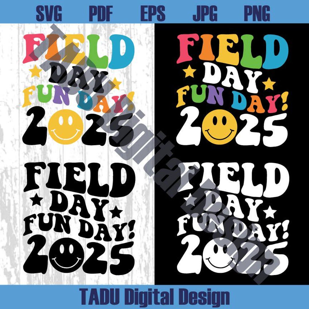 Field Day Fun Day Svg Png Smiley Face School Game Day Svg Teacher Svg ...