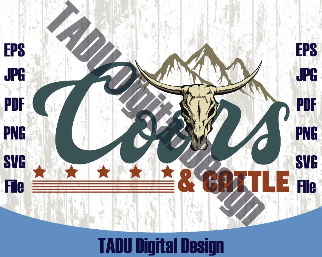 Cerveza y ganado Svg Png Sublimación Bull Skull Svg Retro - Etsy México