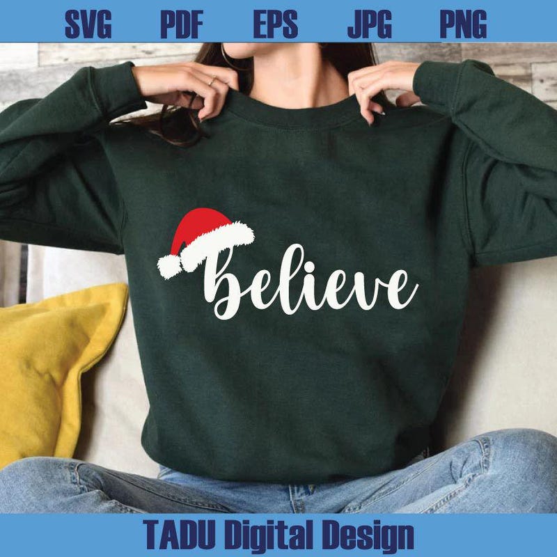 Believe Christmas Svg - Etsy